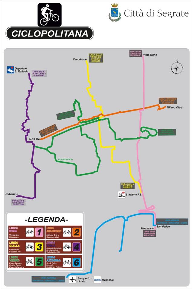 Segrate, le piste ciclabili si trasformano in una Ciclopolitana - Fuori ...